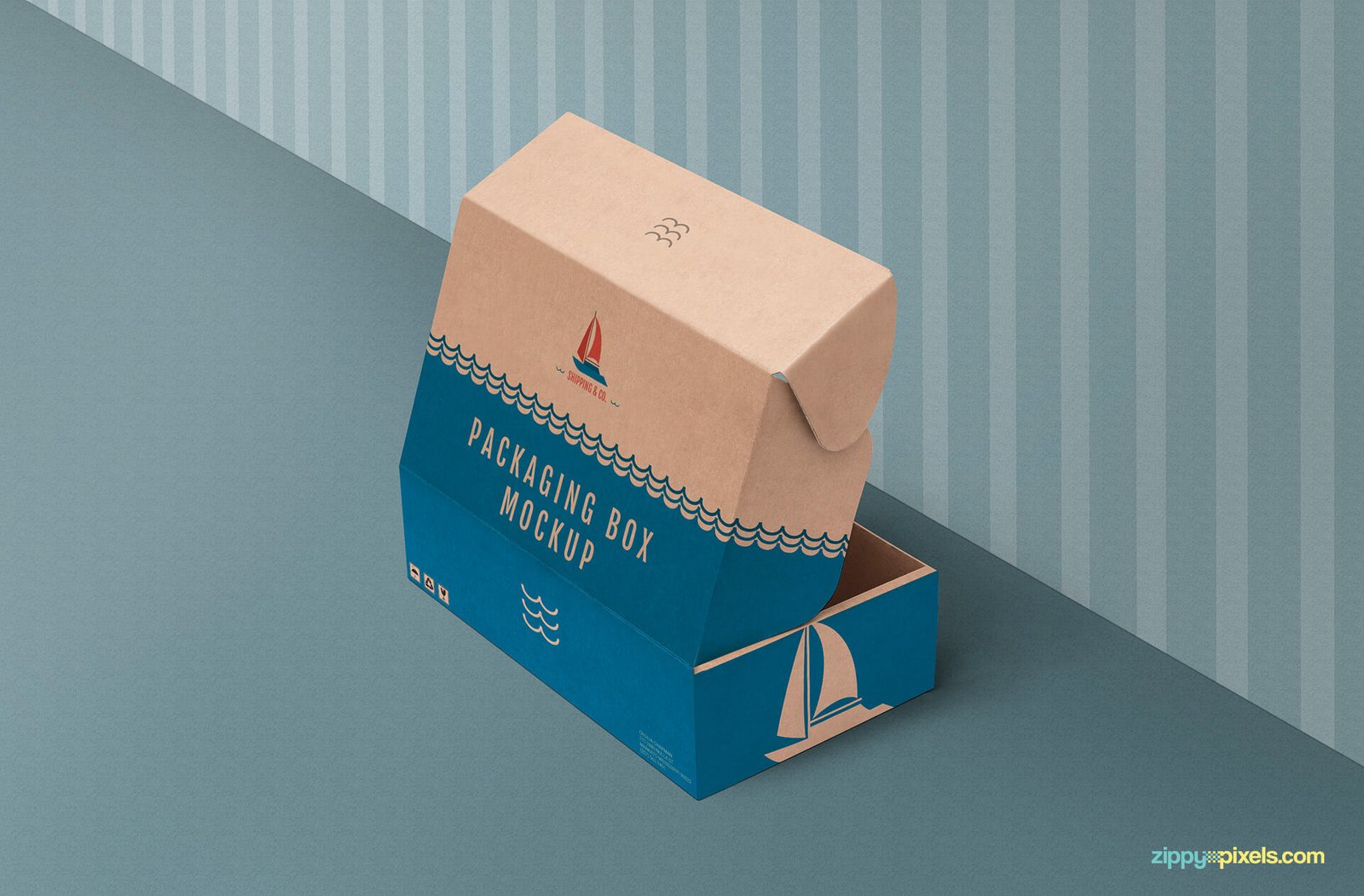 Free Side View Photorealistic Product Box Mockup