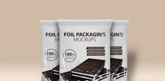 Packaging scene Mockup PSD Template - Mockup Den