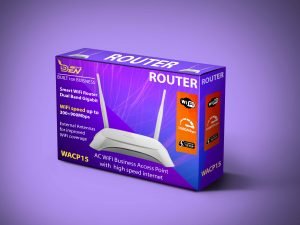 Free Wi-Fi Router Packaging Mockup | PSD Template - Mockup Den