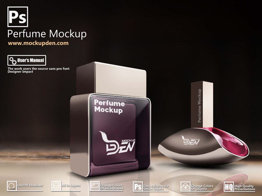 37+ Stunning Free Perfume Mockup in PSD & Vector Template