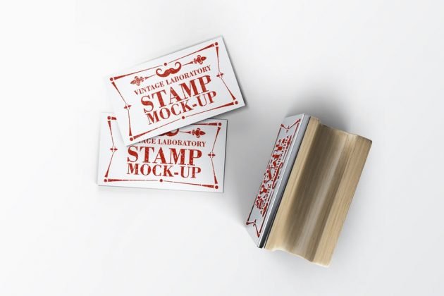 30 Fresh Free Stamp PSD Mockup Design Template of 2020