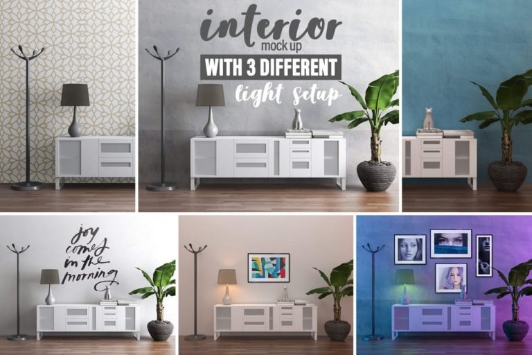 25+ Creative Interior Design Mockup Free Templates 2020