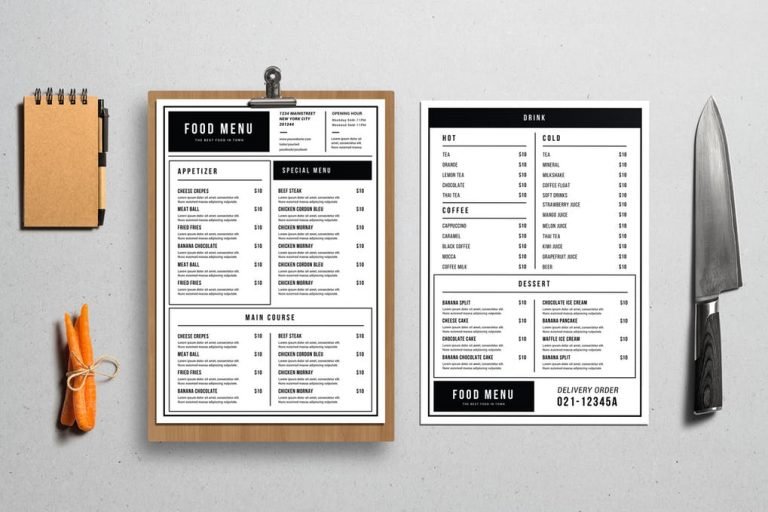 38+ Free Restaurant Menu Mockup PSD Templates For Branding