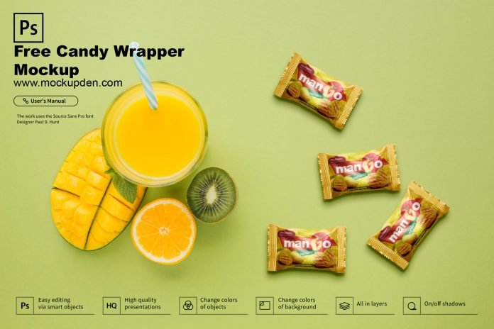 Candy Mockup | 40+Creative Presentation friendly Free candy Bar PSD, AI