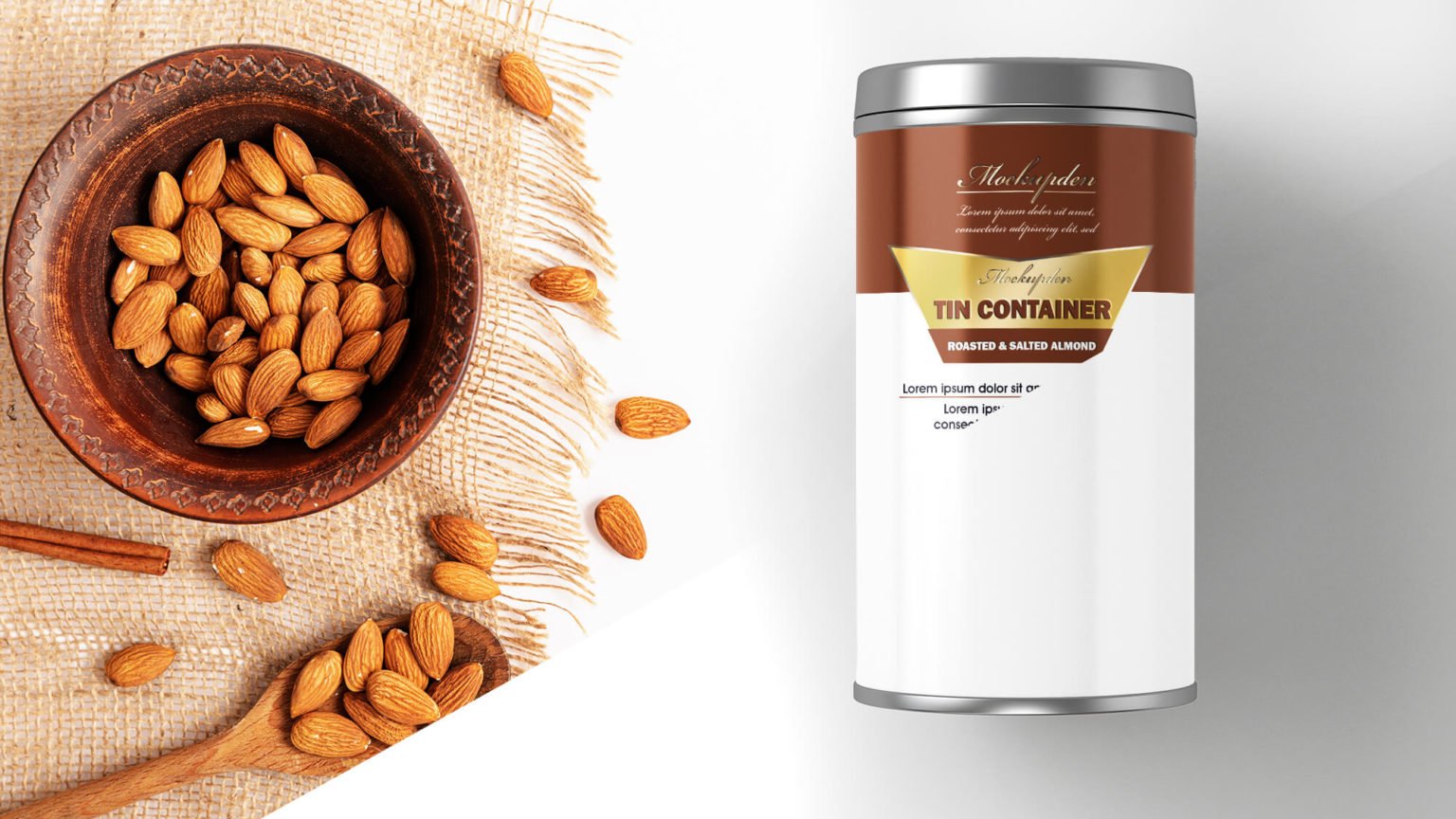 Free Tin Container Mockup PSD Template | Mockup Den