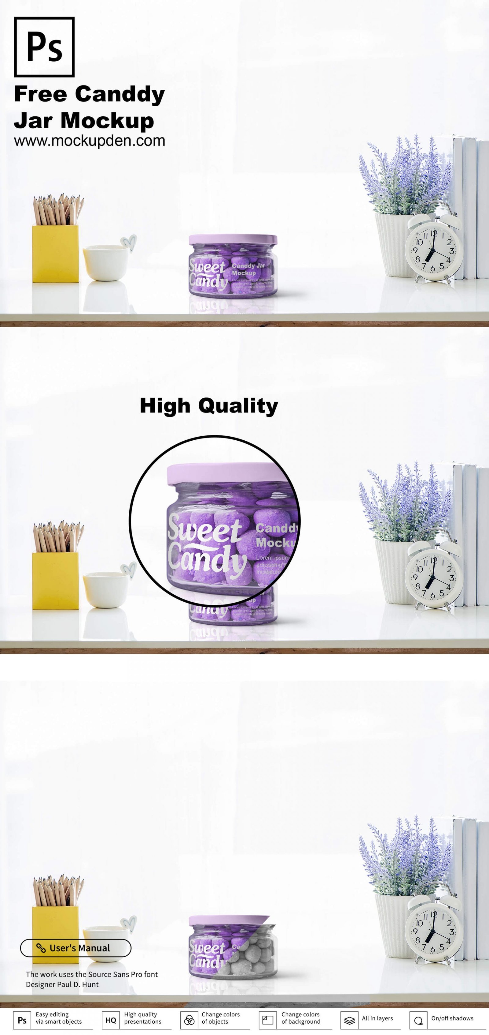 Free Candy Jar Mockup PSD Template | Mockup Den