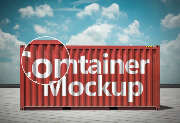 Free Goods Container Mockup PSD Template | Mockup Den