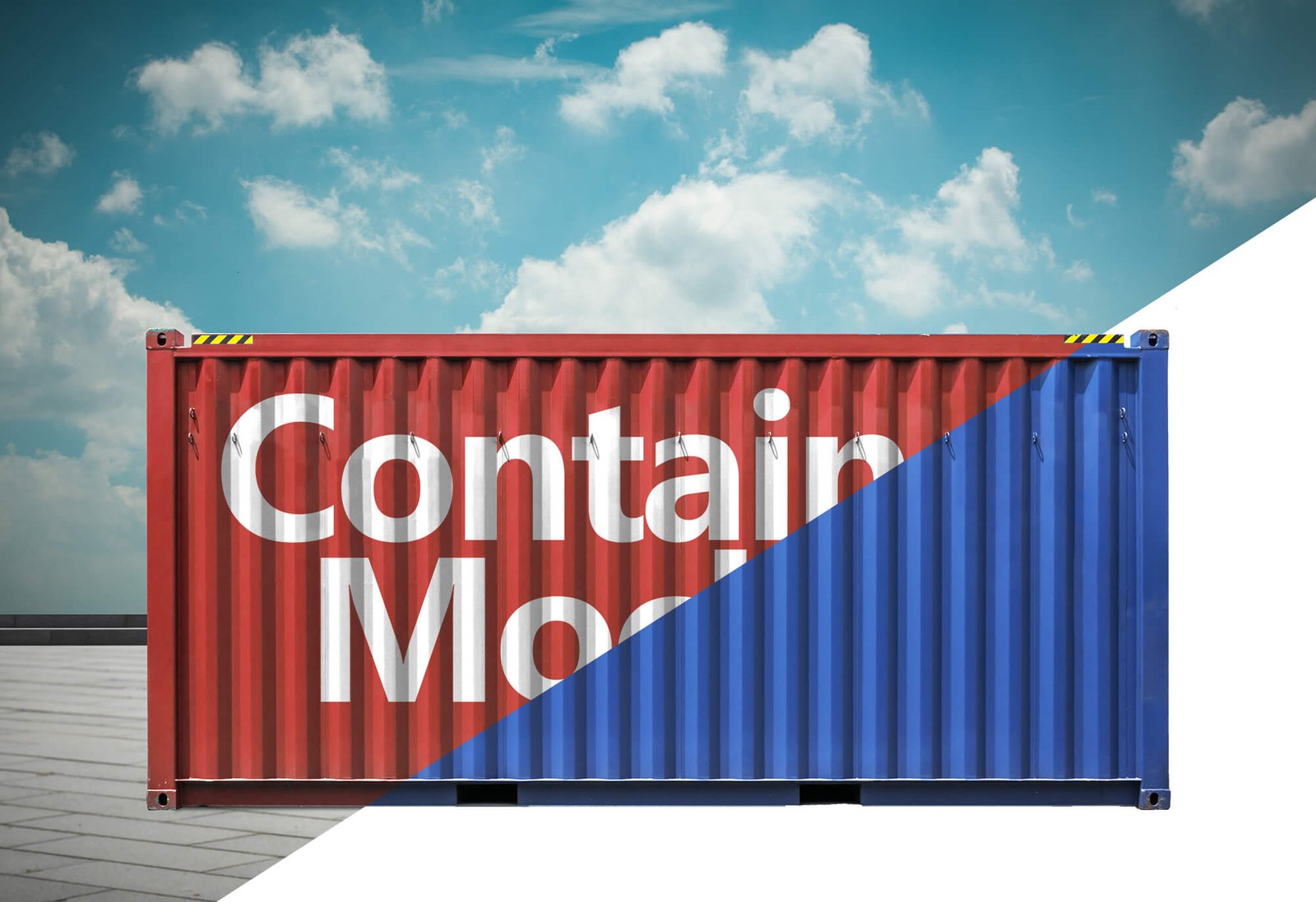 Free Goods Container Mockup PSD Template | Mockup Den