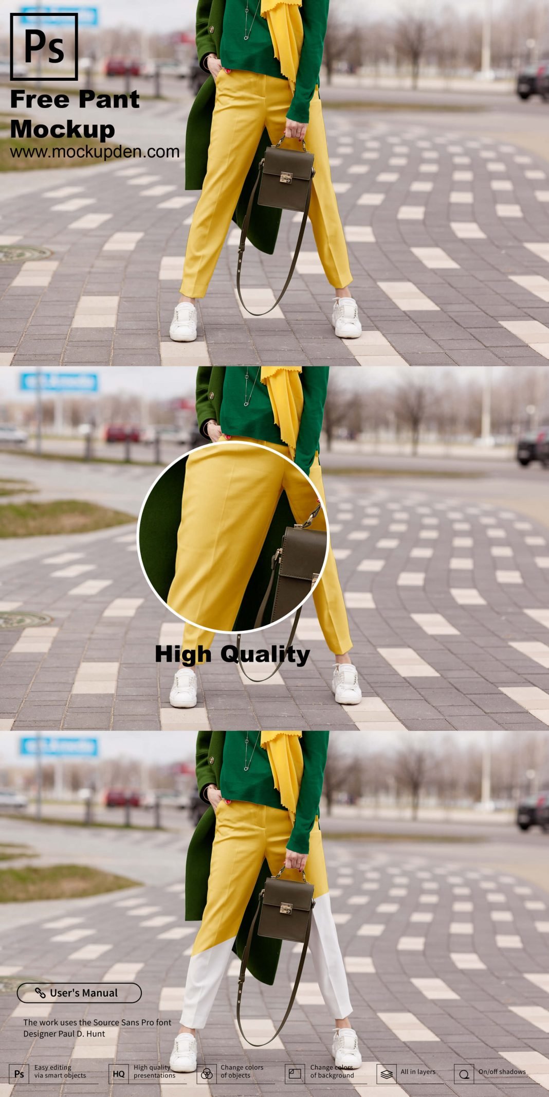 Free Pant Mockup PSD Template | Mockup Den