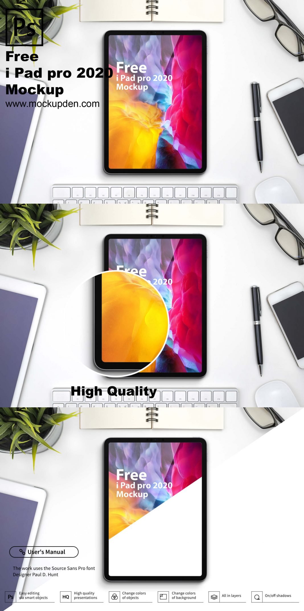 22+ New Trendy iPad Pro Mockup PSD Templates (FREE Downlad)