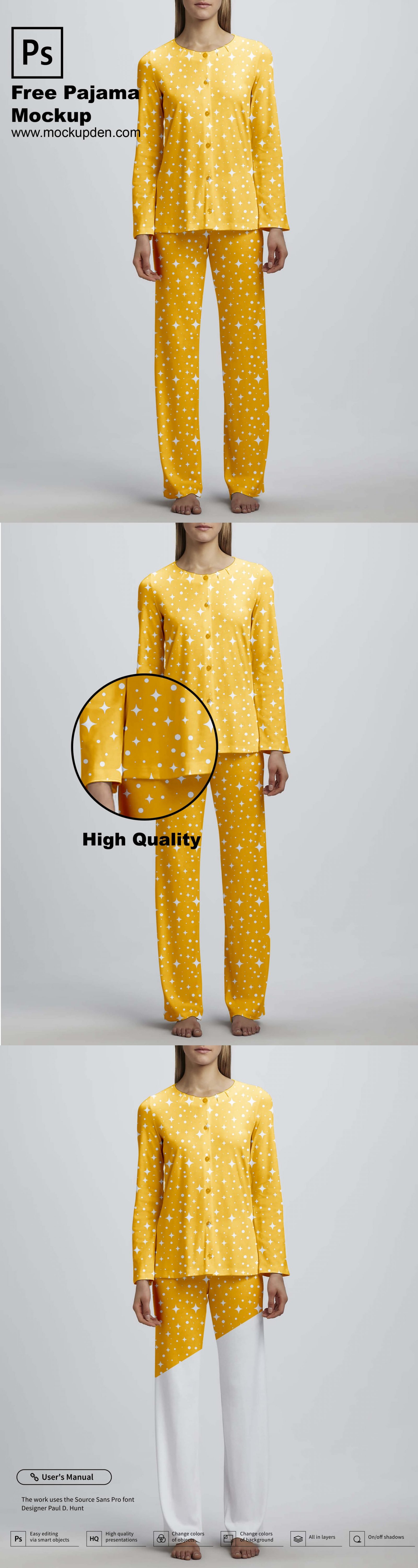 Free Pajamas Mockup PSD Template | Mockup Den