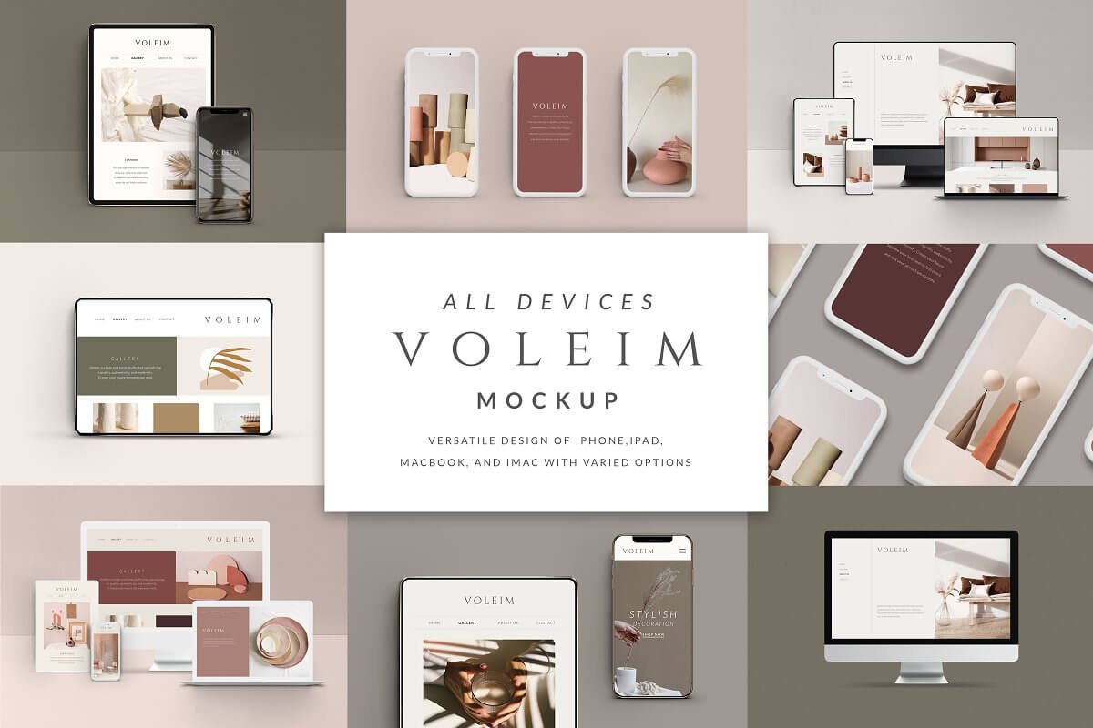 21+Creative Responsive Devices mockup Set|Mobile, Tab Laptop