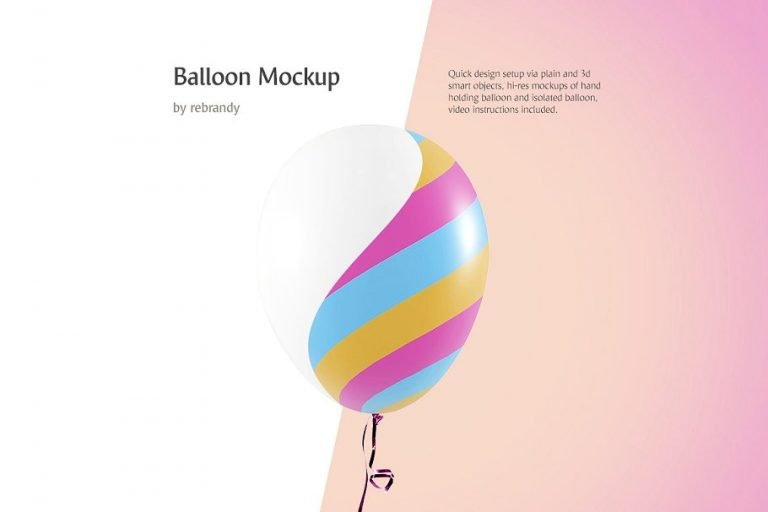 21+ Beautiful Balloon Mockup PSD Templates - Mockup Den