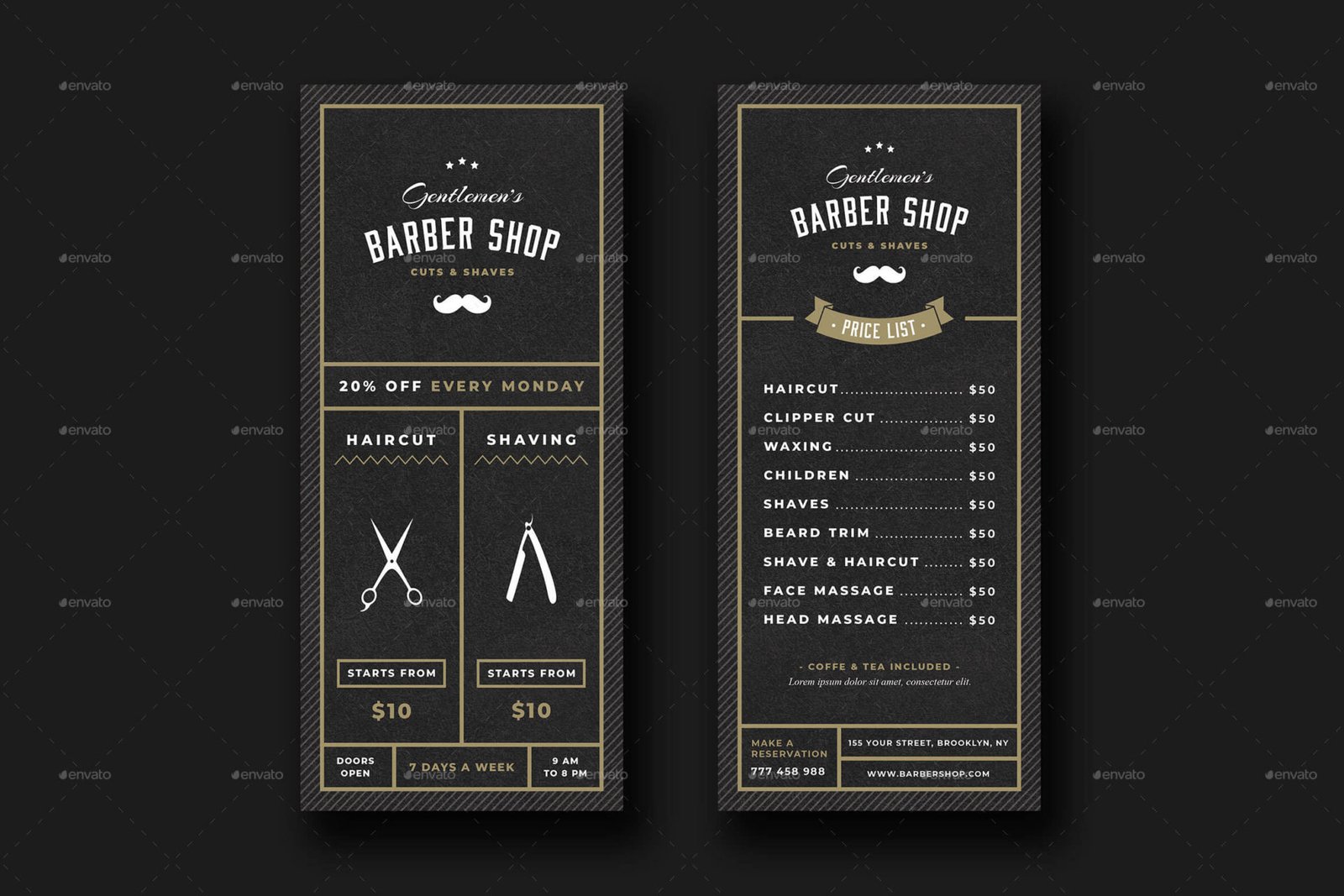 17+ Free Creative Barber Shop Mockup PSD Templates