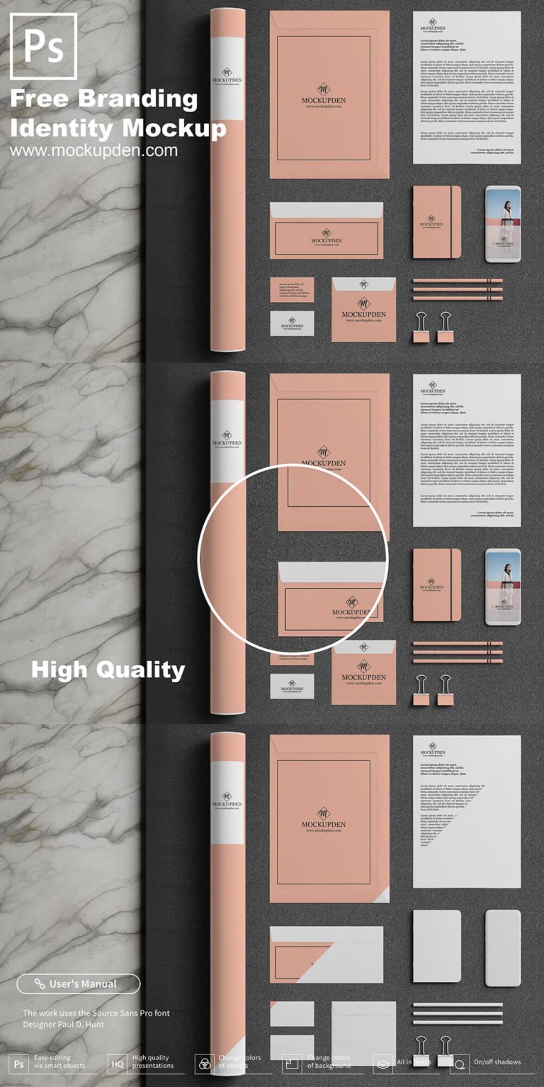 16+ Free Attractive Visual Identity Mockup PSD, AI Templates