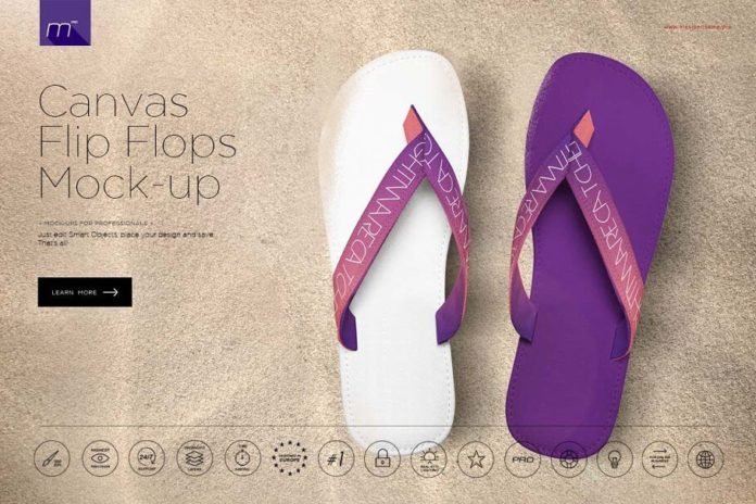 20+ Free Stylish Flip Flops Mockup PSD Templates - Mockup Den