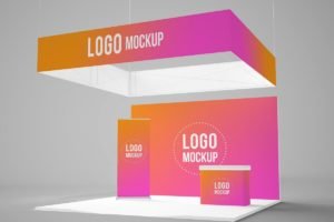 20+ Best Free Creative Booth Mockup PSD Template (Trade Show)