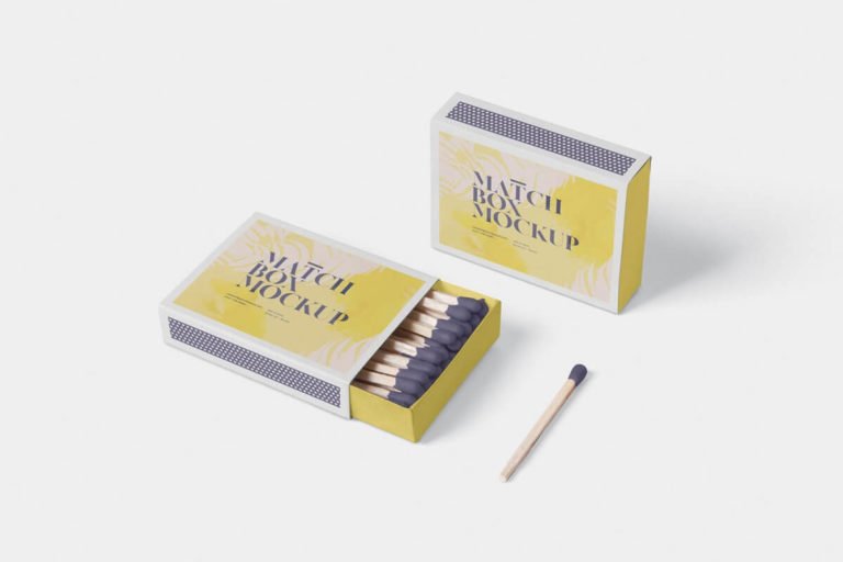 17+ Best Free Match Box Mockup PSD Templates, | Safty & Open