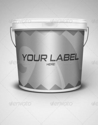 20+ Colorful Free Paint bucket mockups PSD Templates: