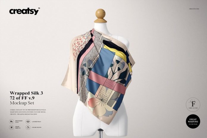 23+ Best Free Designer Scarf Mockup PSD Template