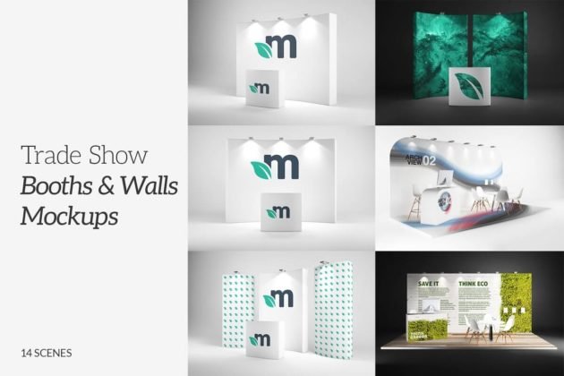 20+ Creative Trade Show Booth Mockup PSD Templates