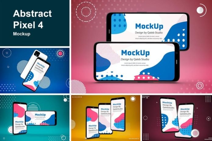11+ Stunning Free Pixel 4 mockup PSD Design Template
