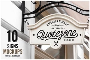 Free 40+ Restaurant Sign Mockup Creative PSD Template