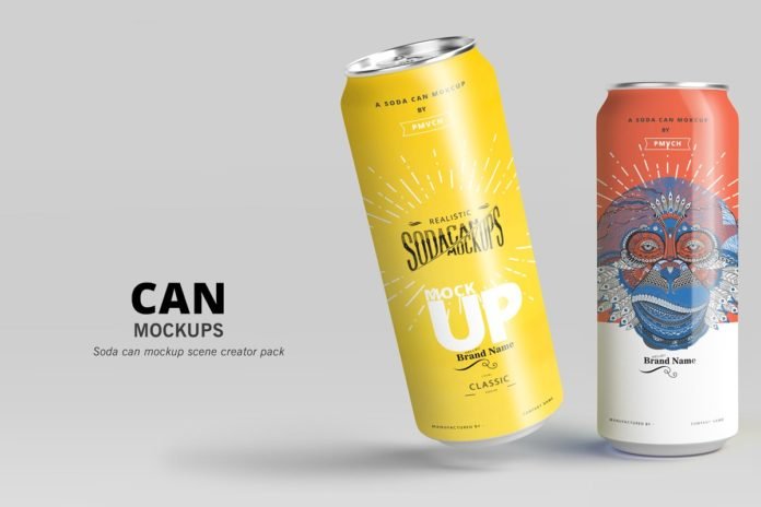 Beer Can Mockup | 30+ Wonderful Beer & Soda Can PSD and Vector