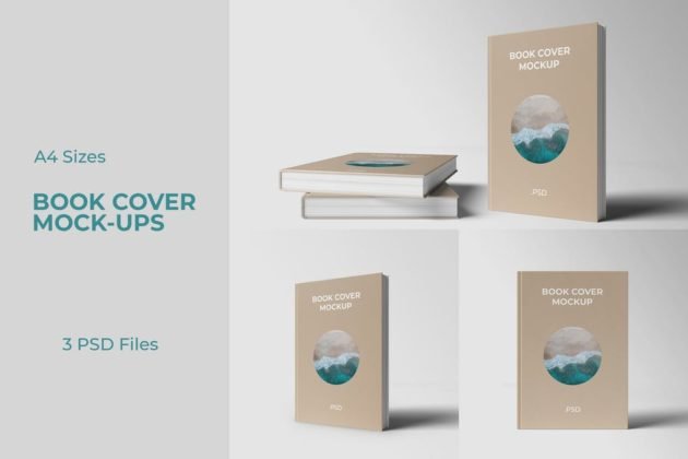 41+ Free New Book Cover Mockup PSD Templates 2020