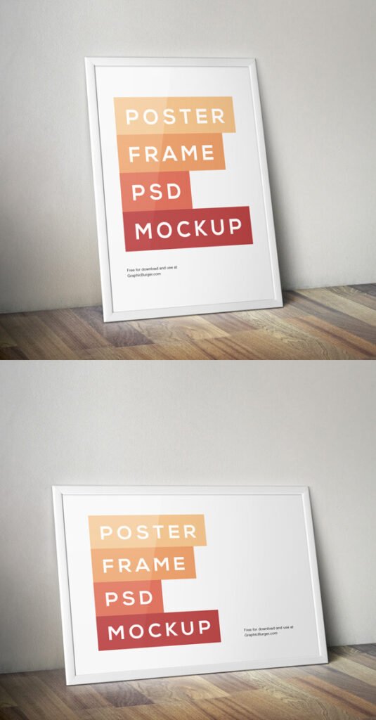 60+ Hand Picked Free Poster Mockup PSD Template for Designer