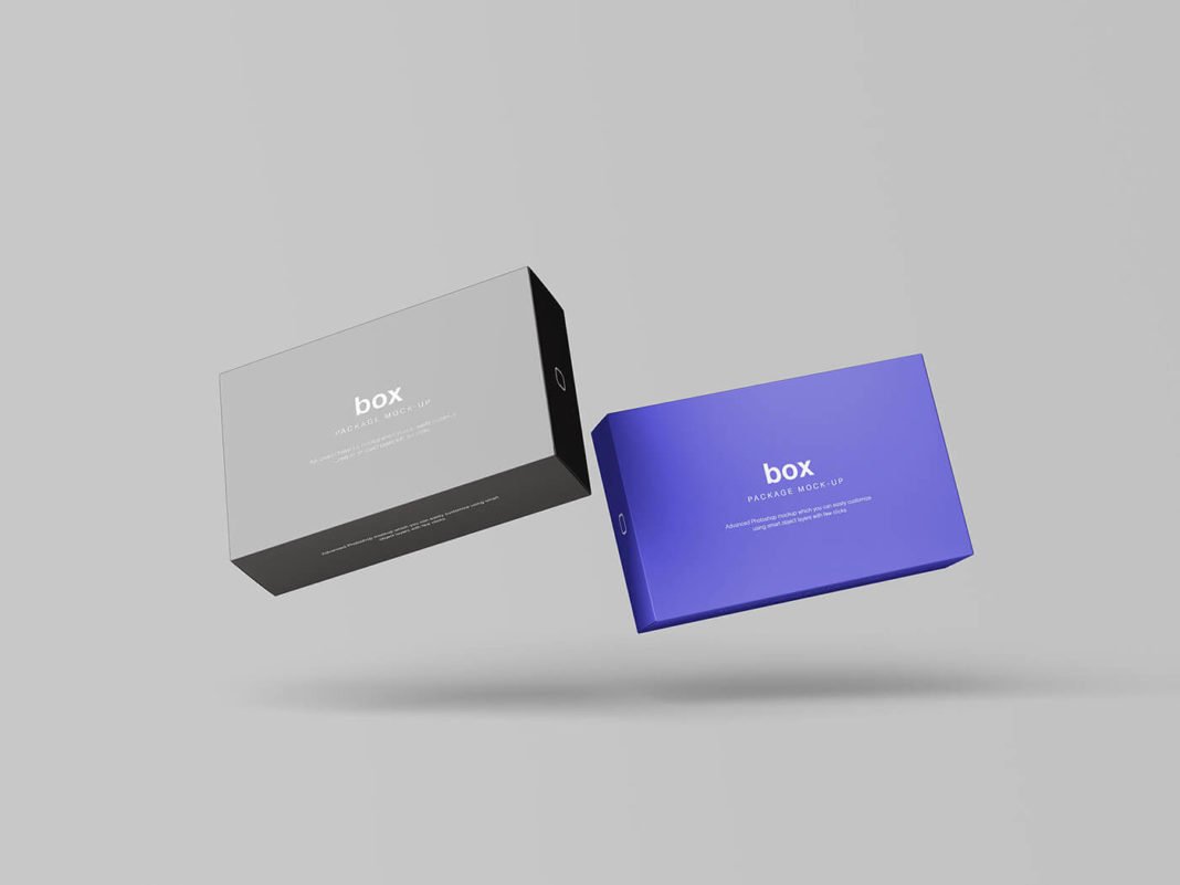 Free Box Packaging Set Mockup PSD Template | Mockup Den