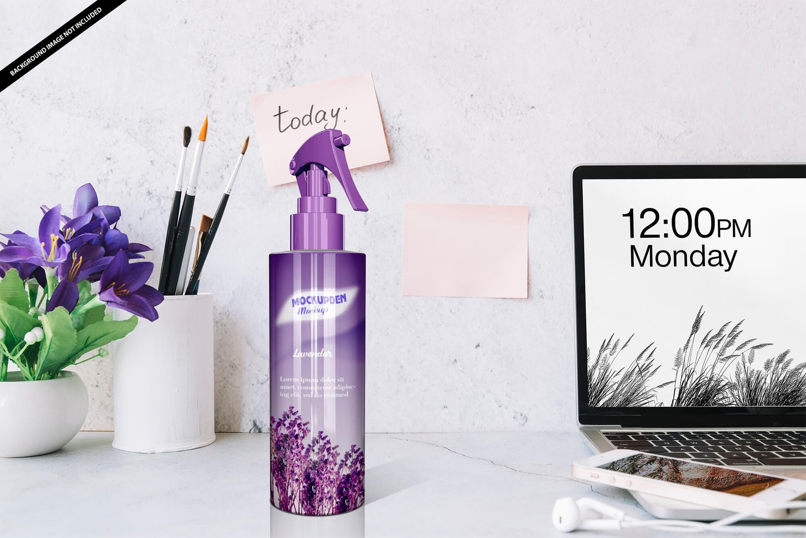 Room Freshener Spray Bottle Mockup PSD Template
