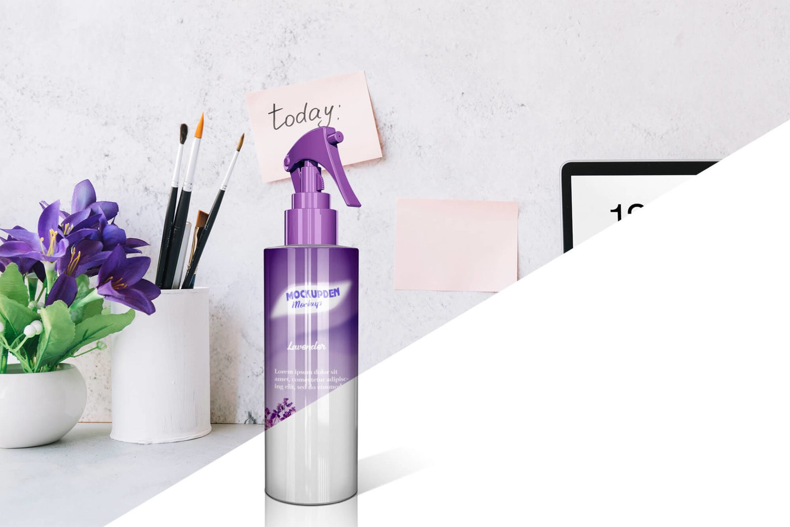 Room Freshener Spray Bottle Mockup PSD Template