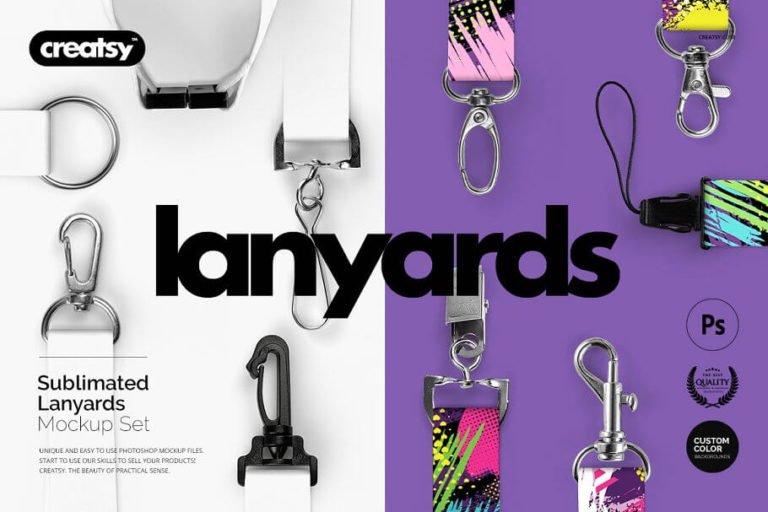 27+ Stylish Free Lanyard Mockup Template | ID, Badge PSD
