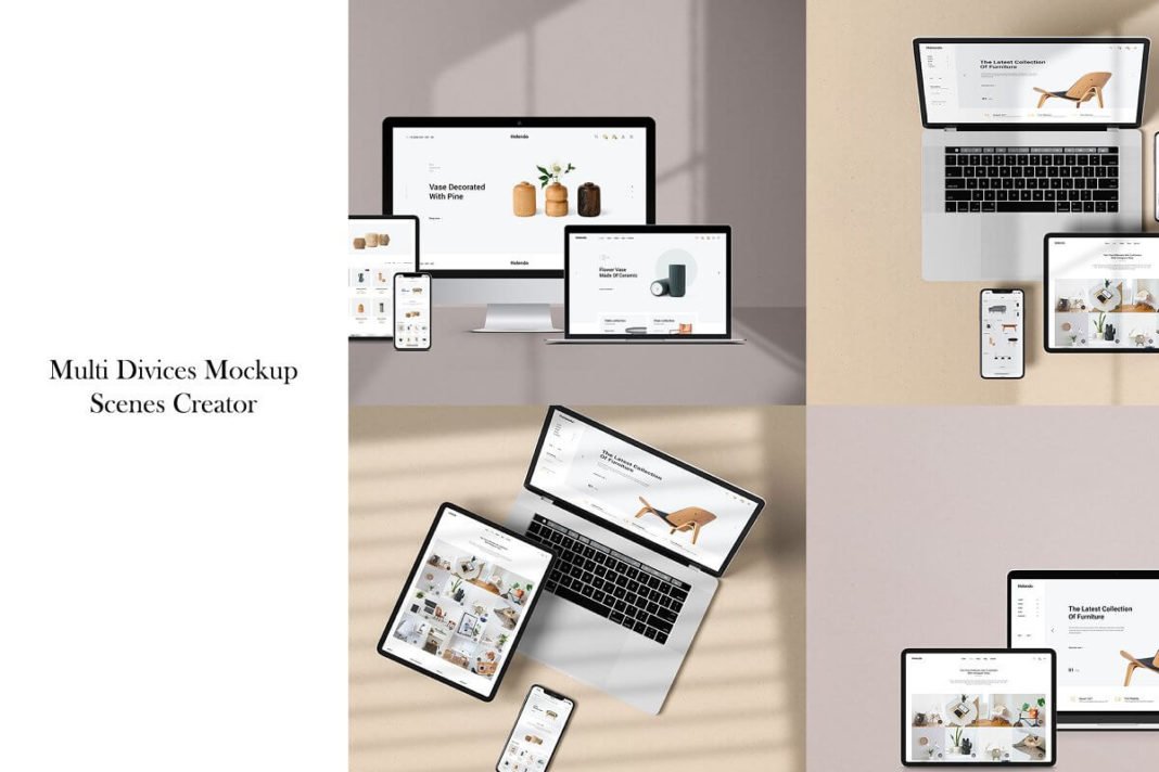 17+ Outstanding Free Multi Devices mockup PSD Templates