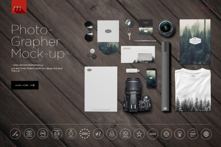 40+ Most Creative Free Camera Mockup PSD, Vector Templates