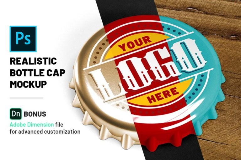 32+ Free Stunning Bottle Cap Mockup PSD & Vector Templates