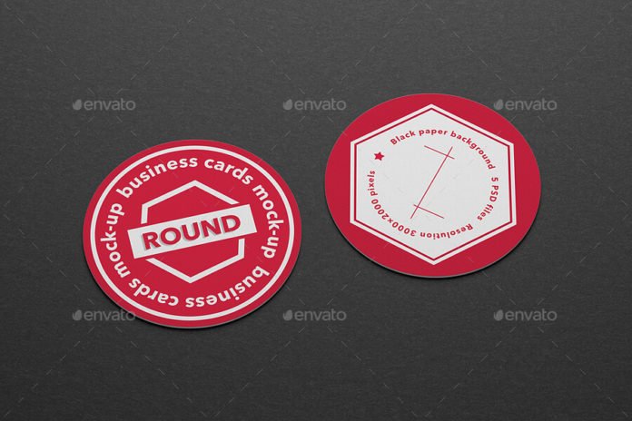 Rounded Business Card Mockup | 30+ Creative PSD Vector Templates