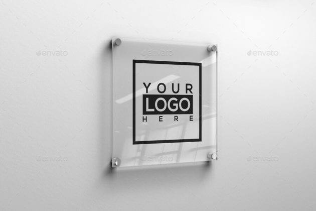 22+ Creative Free Glass Logo Mockup PSD Templates