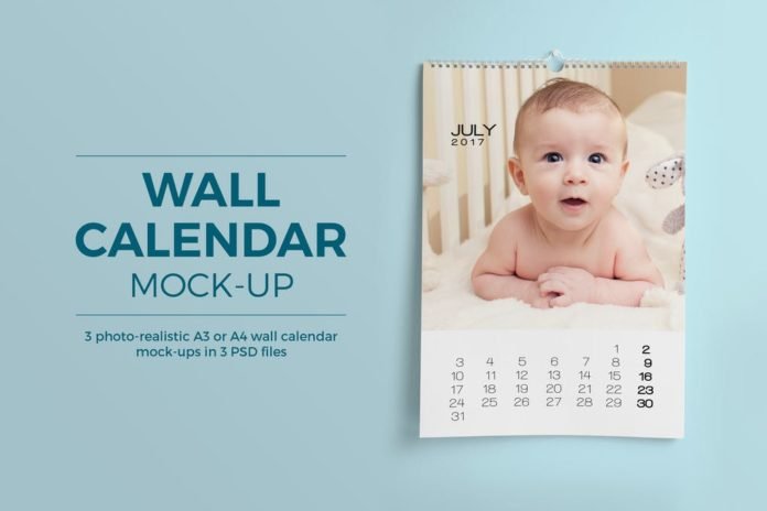 41+ Free Photo Calendar Mockup PSD Templates 2020 Collection