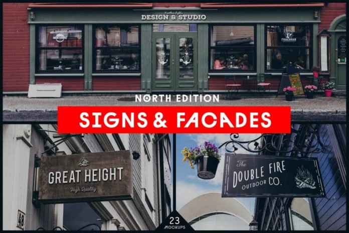 Free 40+ Restaurant Sign Mockup Creative PSD Template