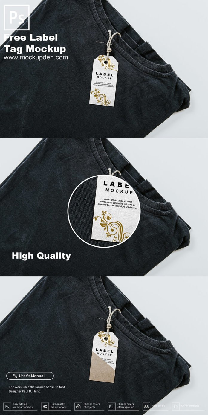 Free Label Tag Mockup PSD Template - Mockup Den