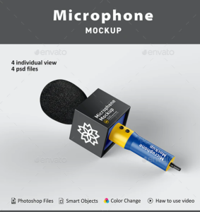 17+ Best Free Microphone mockup PSD Templates - Mockup Den