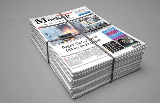 27+Free Newspaper Mockup PSD Template 2020 Collection