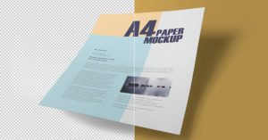 30+ Free A4 Paper Mockup PSD Templates Updated 2020