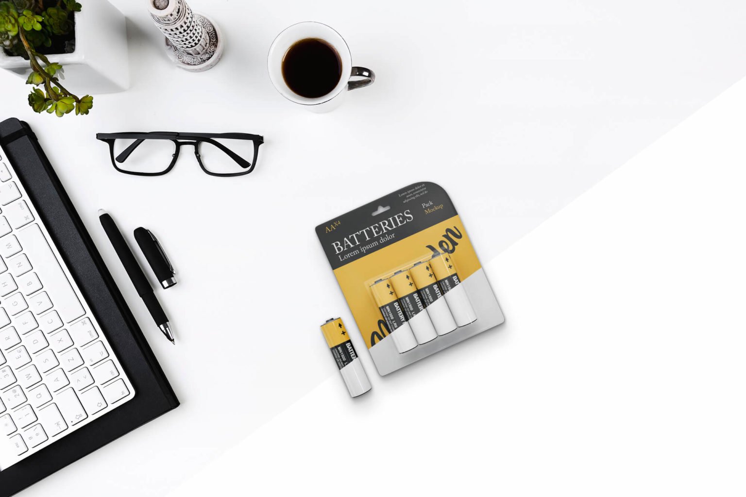 Free Battery Mockup PSD Template - Mockup Den