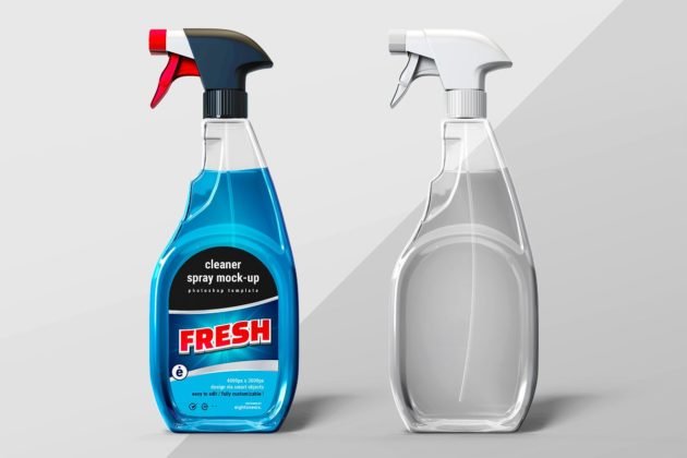 27+ Best Free Trending Spray Cleaner Mockup PSD Templates