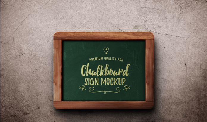 30+ Best Free Creative Chalkboard Mockup Free PSD Templates