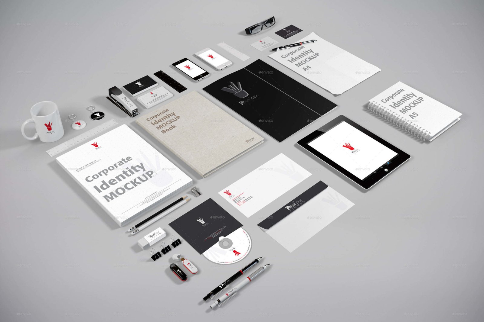 16+ Free Attractive Visual Identity Mockup PSD, AI Templates