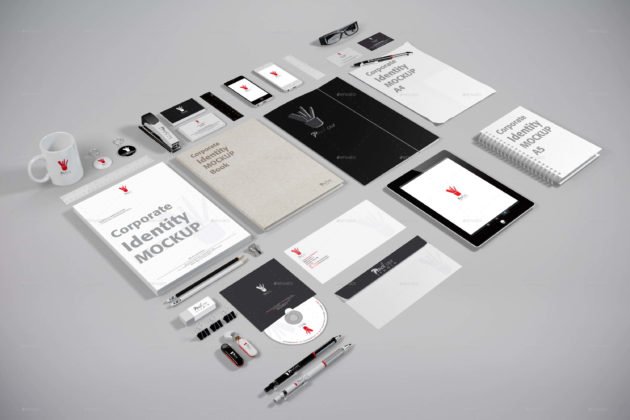 16+ Free Attractive Visual Identity Mockup PSD, AI Templates